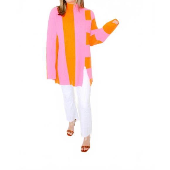 THML | Sweaters | New Thml Brighter Days Colorblock Sweater In Multi ...